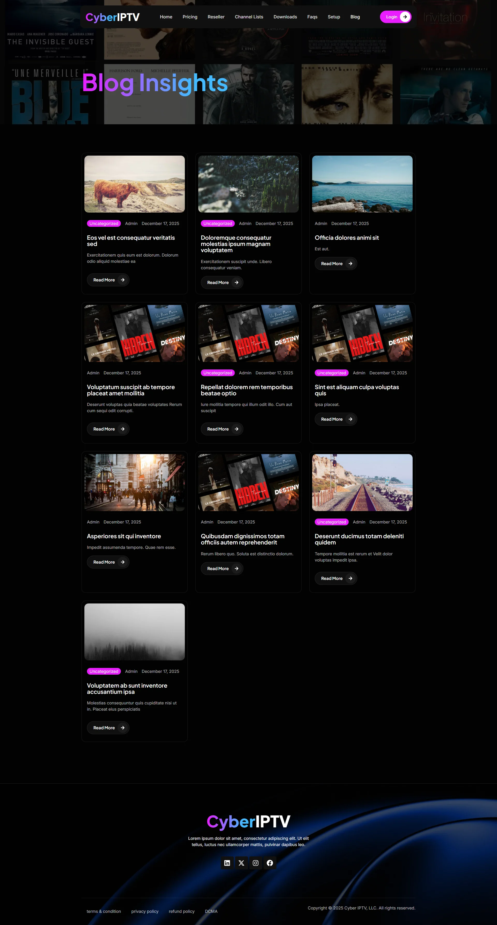 PurpleGradient IPTV WordPress Theme - IPTV WordPress Theme & IPTV Template | Best IPTV Themes ...