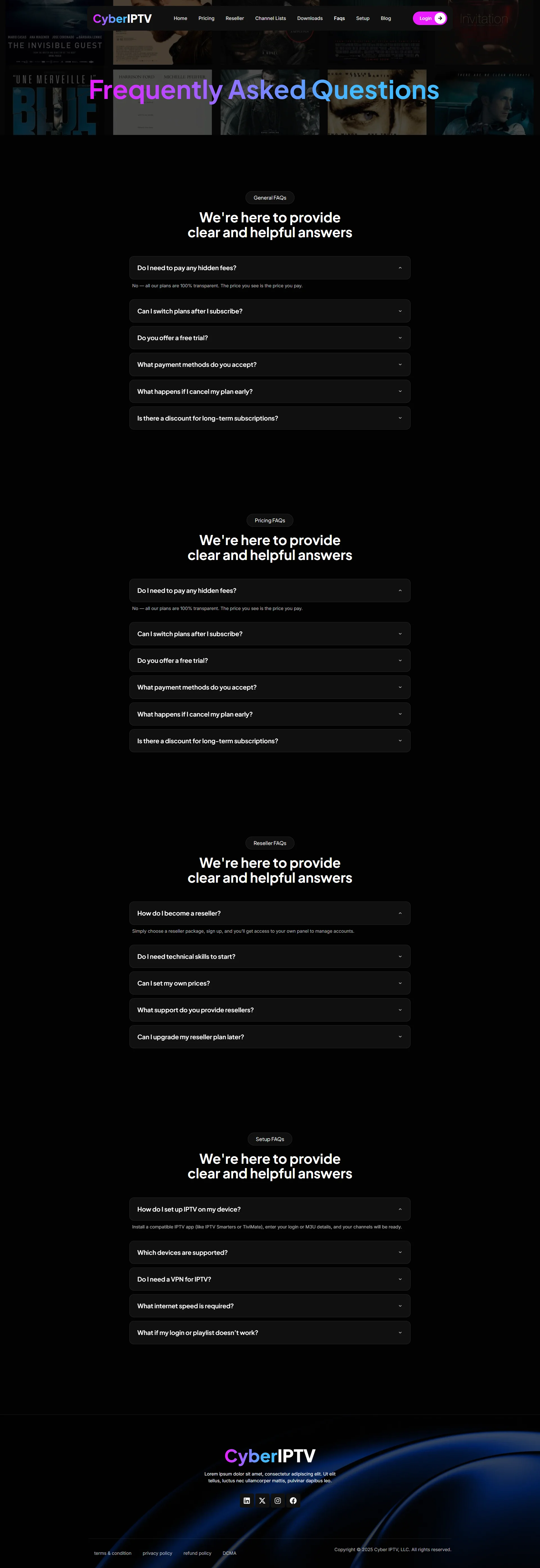 PurpleGradient IPTV WordPress Theme - IPTV WordPress Theme & IPTV Template | Best IPTV Themes ...