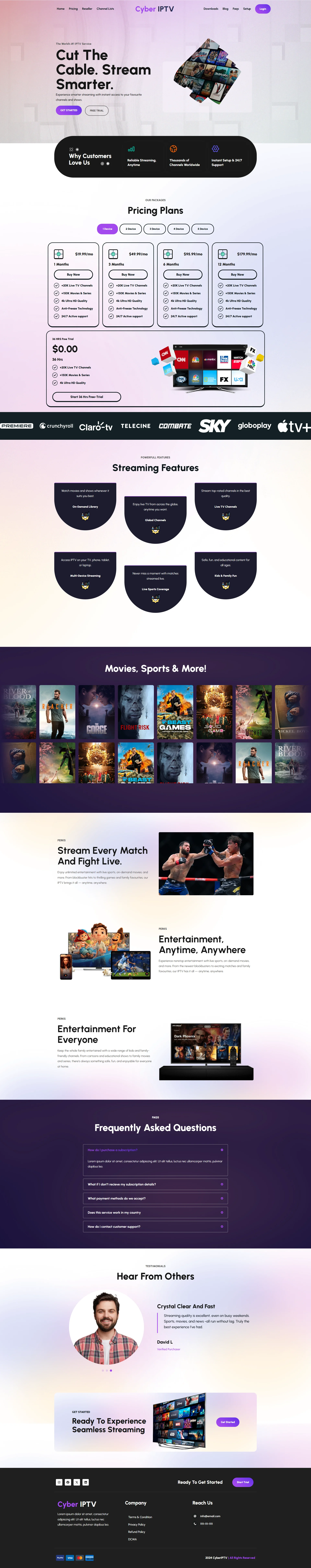 DarkPurple IPTV WordPress Theme - IPTV WordPress Theme & IPTV Template | Best IPTV Themes ...